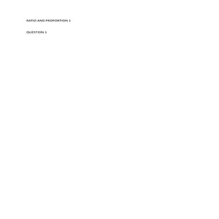 Ratio And Proportion 1 Pdf