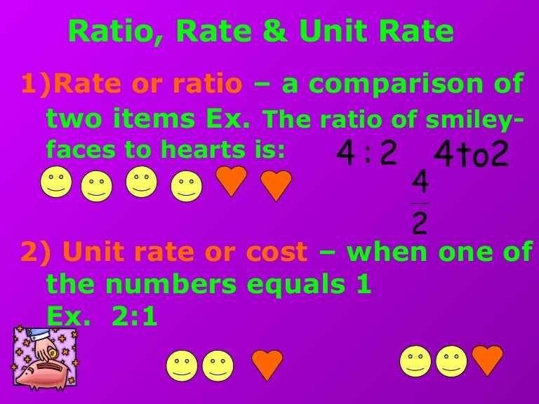 Ratios And Unit Rates Ratios And Unit Rates
