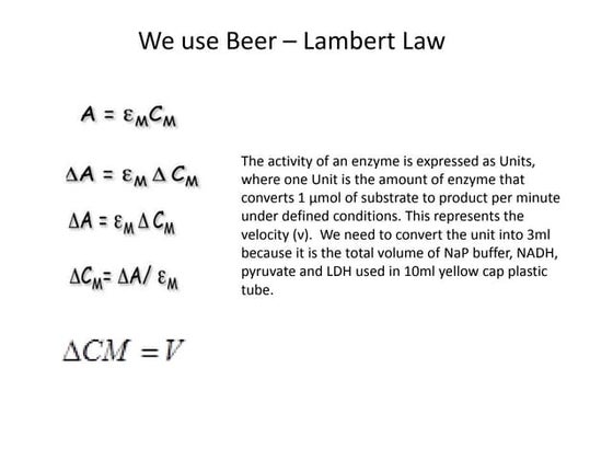 Beer lambert Law | PPT