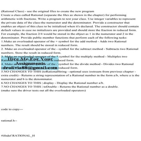 Rational Class Use The Original Files To Create The New Progra Pdf