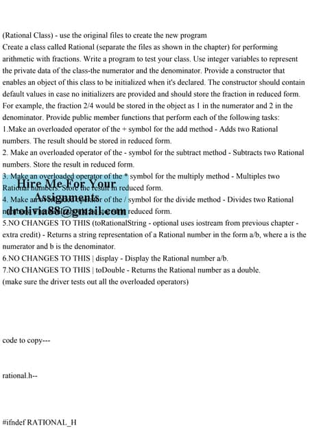 Rational Class Use The Original Files To Create The New Progra Pdf