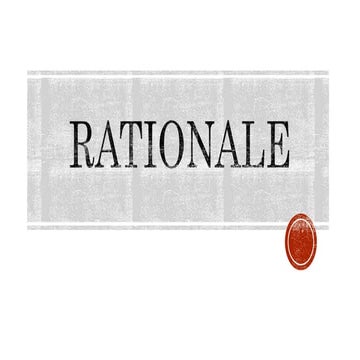 Rationale | PPT