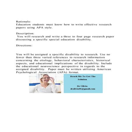 Rationale Education students must know how to write effective | DOCX