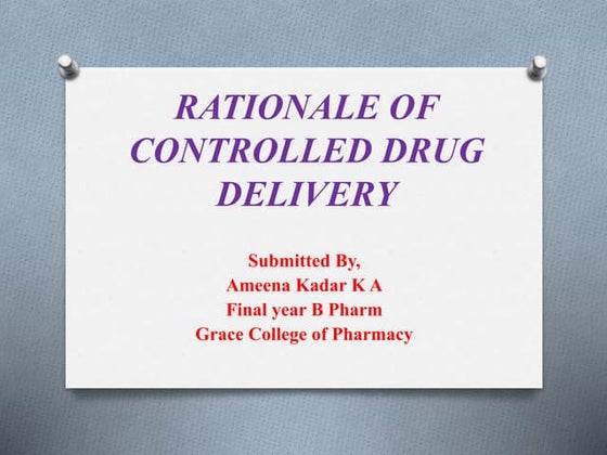 Comparison between conventional and sustained-release drugs | PPT