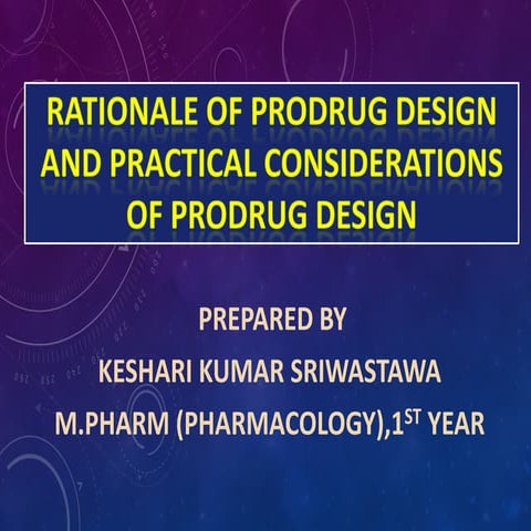 PRODRUG DESIGN [M.PHARM] | PPTX