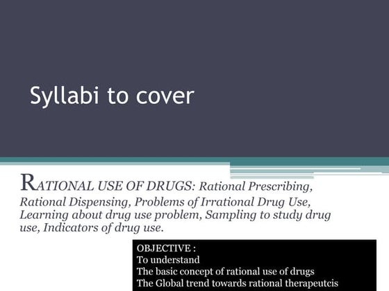 Irrational drug use | PPTX