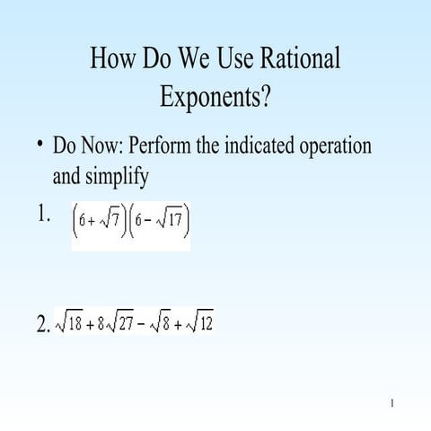 rational exponents powerpoint a-level maths | PPT