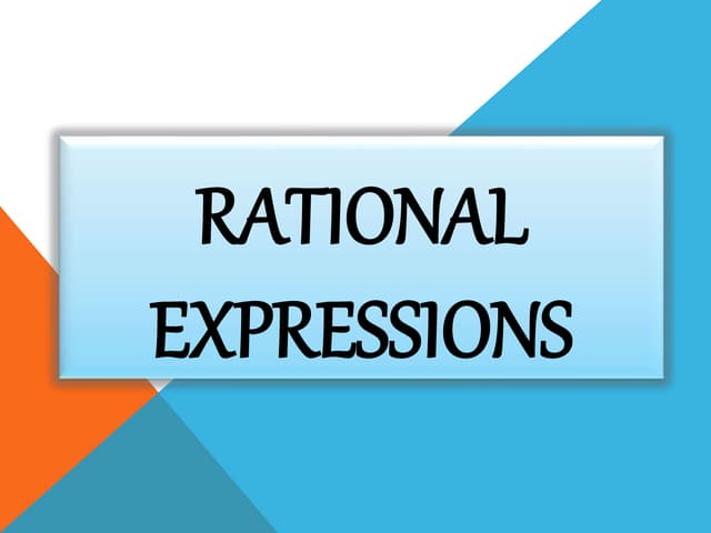 Simplifying Rational Algebraic Expressions | PDF