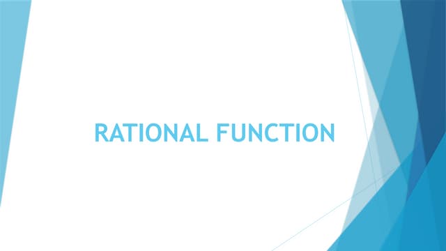 Rational function representation | PPTX