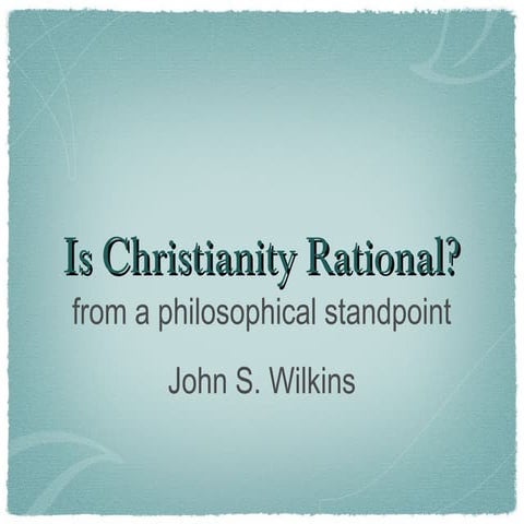 Rationality and christianity | PPT