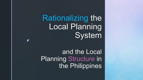 Comprehensive Development Plan | PPT