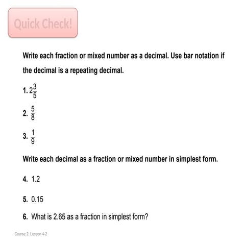 Rational Numbers and Fractions Rational Numbers and Fractions .pptx