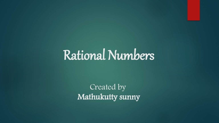 Rational numbers ppt