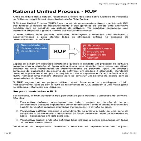 Rational Unified Process - RUP | PDF