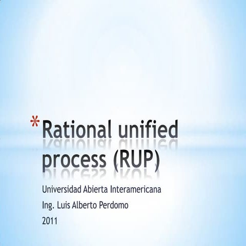 Rational unified process (rup) | PPTX