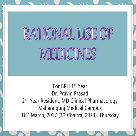 Rational use of medicines for BPH | PPTX