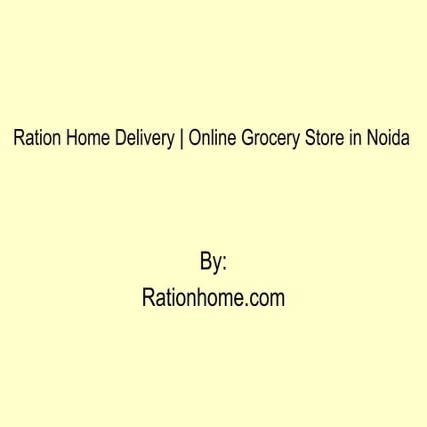Ration home delivery | PPT | Civil Engineering Industry | Industries