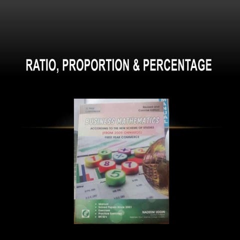 Ratio, proportion & percentage | PPT