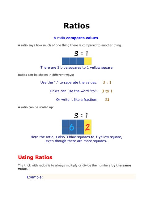 Math 5 ratio and how to solve ratio problens | PPTX