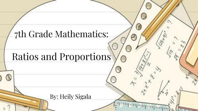Ratio and Proportion Lesson Plan for Grade 5 | DOCX