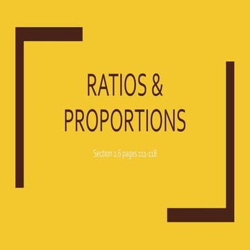 Ratios and proportions | PPTX