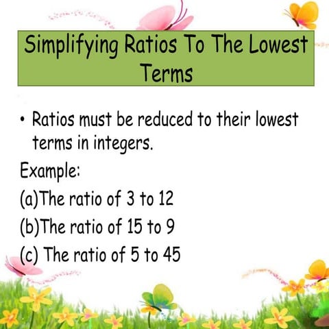 Ratios, rates and proportions slide | PPT