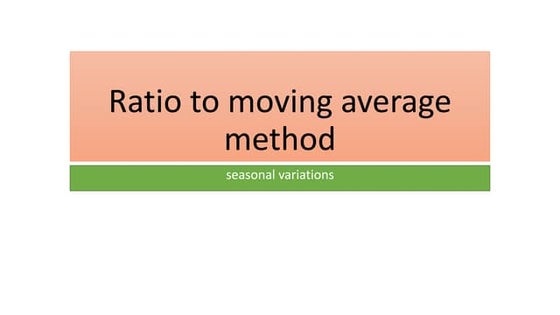 Moving average method | PPTX