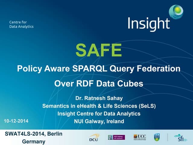 Safe Policy Aware Sparql Query Federation Over Rdf Data Cubes Ppt