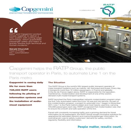 RATP Group Automates Metro Line 1 | PDF