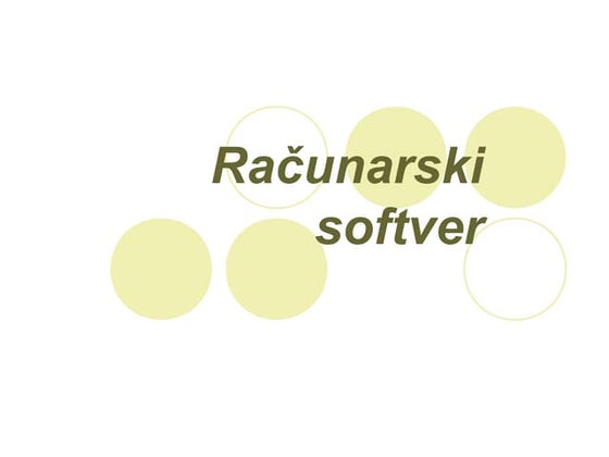 Računarski softver | PPT