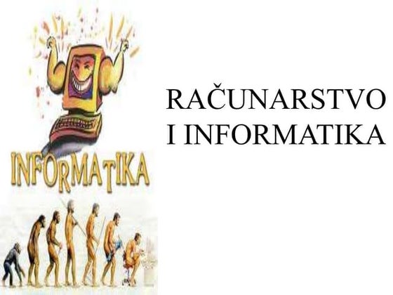 3. Uvod u informatiku - Podatak i informacija. Računarstvo i ...