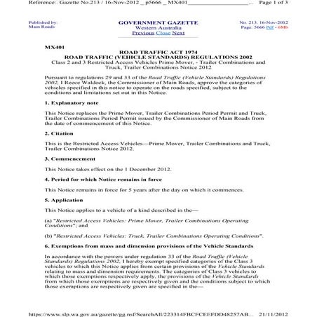 RAV Gazette Notice | PDF