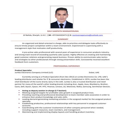 Ravi cv | PDF