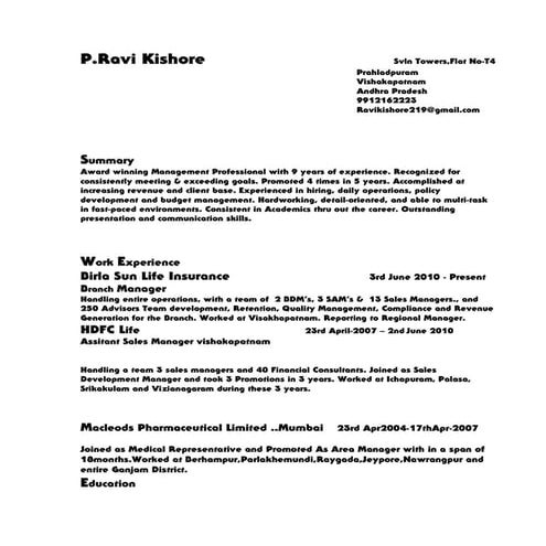 Ravi Kishore P | DOC