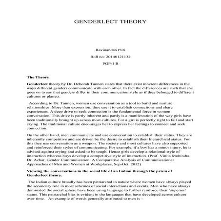 genderlect theory | PDF