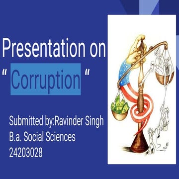 Corruption: meaning, types and it's impacts | PPT