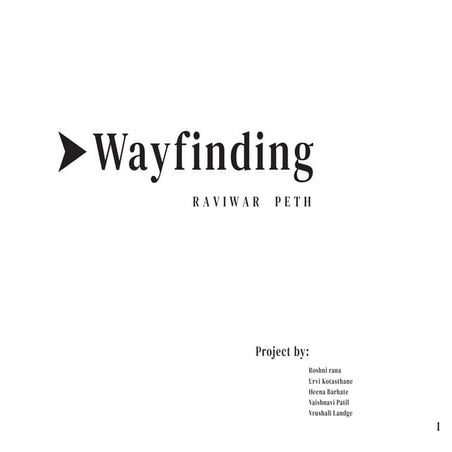 Raviwar peth wayfinding | PDF