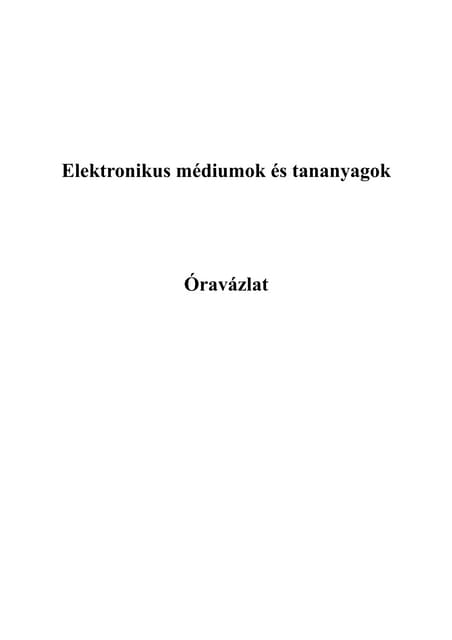 Digitális óravázlat angol órára | DOCX