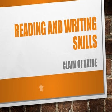 Reading and Writing RAW-CLAIM-OF-VALUE.pptx