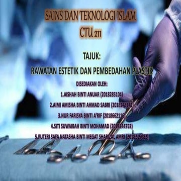 Rawatan Estetik dan Pembedahan Plastik (CTU211) | PPTX