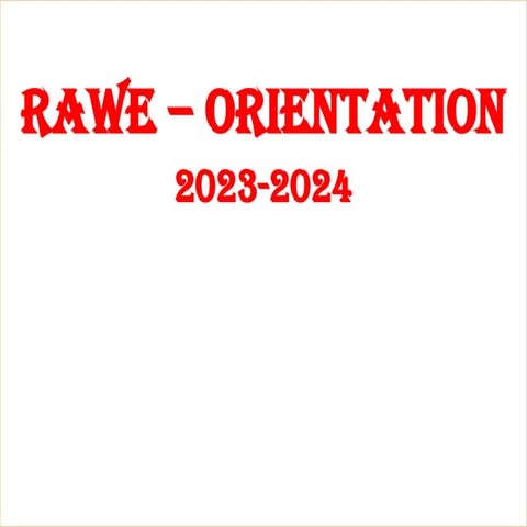 rawe-orientation program about IPM PPT SHARE | PPT