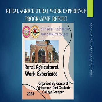 Rural Agricultural Work Experience and Agro-industrial Attachment (RAWE &AIA) Report .pptx