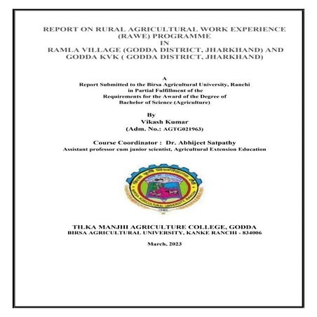 Tilka Manjhi agriculture college godda rawe report 2023.pdf