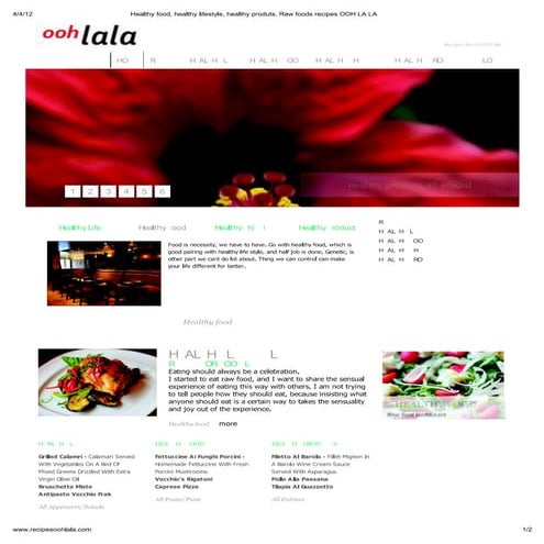 Raw food recipes | PDF