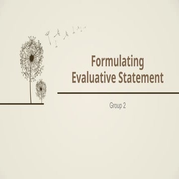 Reading and Writing PPT: formulating evaluative statement | PPTX