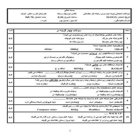 Rayaneh kar mogadamati | PDF