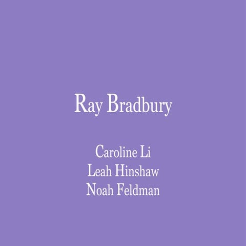 Ray Bradbury | PPT