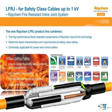 Tyco TE Raychem LFRJ Fire Resistant Cable Joints (LV) | PDF
