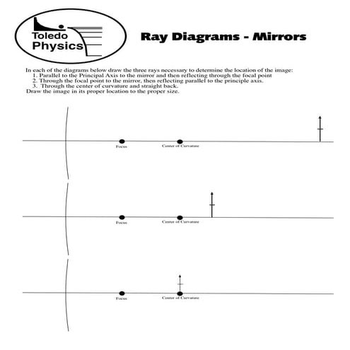Ray diagrams wrksht | PDF | Drawing and Sketching | Arts and Crafts
