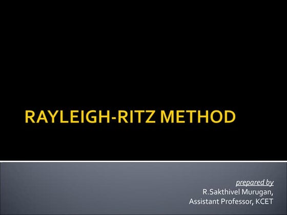 General Steps Of The Finite Element Method Ppt